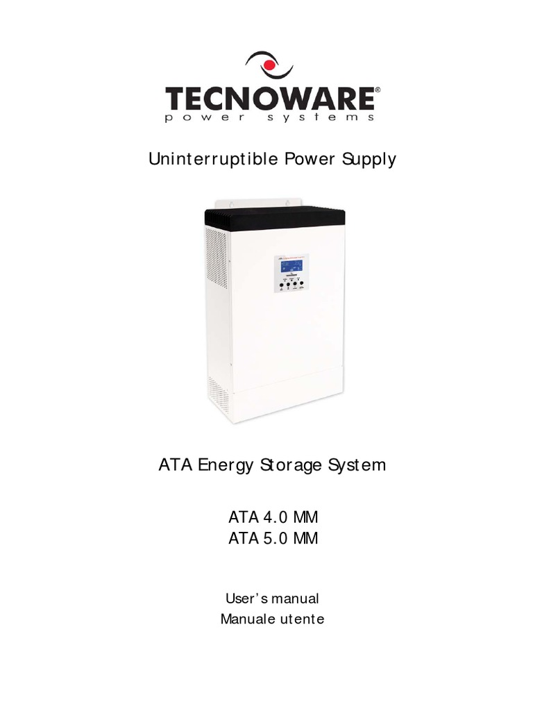 User Manual ATA Energy Storage System | PDF | Battery Charger | Power ...