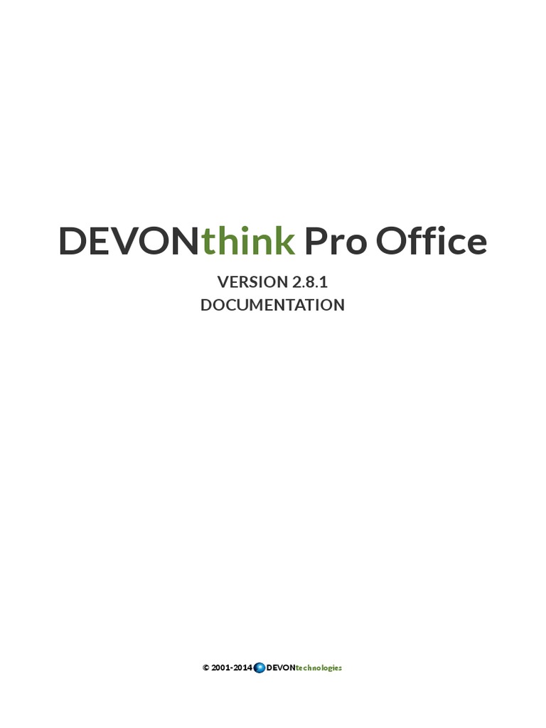 DEVONthink Pro Office Manual | PDF | Mac Os | Portable Document Format