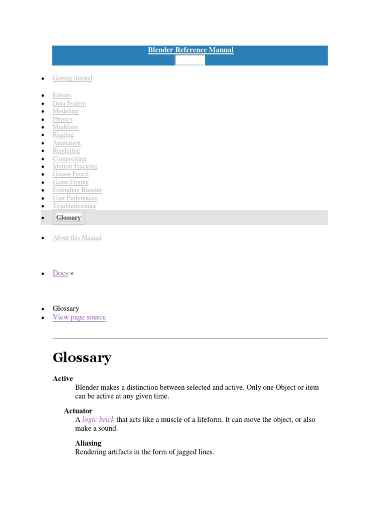 Blender - Blender Reference Manual PDF | PDF | Rendering (Computer ...