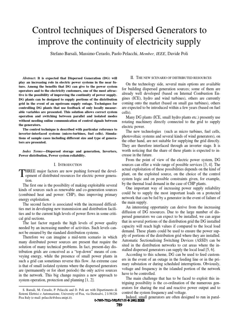 Continuity of Electricity Supply | PDF | Power Inverter | Electrical Grid