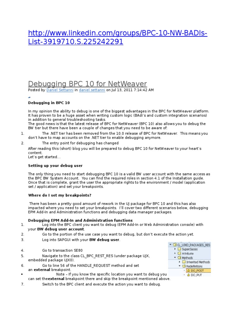 How To Debug NW BPC | PDF | Debugging | Software Engineering