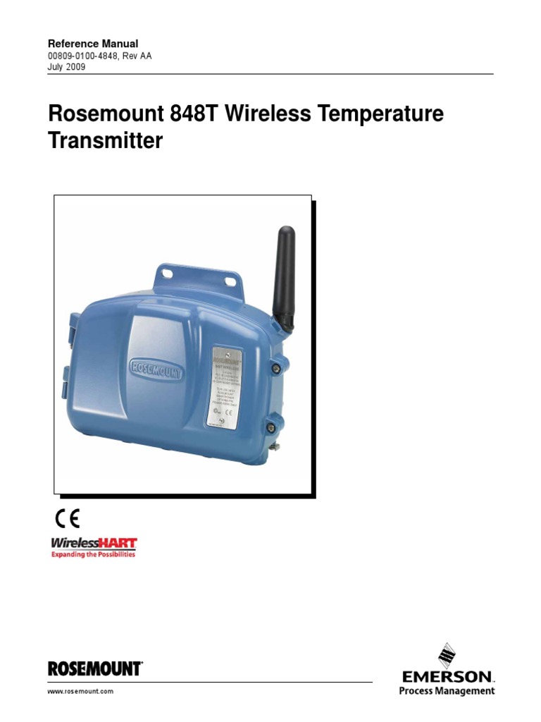Rosemount 848T Wireless Temperature Transmitter: Reference Manual | PDF ...