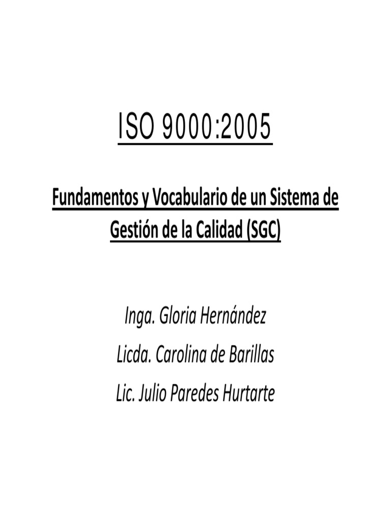 Iso 9000-2005 | PDF | Gestión de la calidad | Iso 9000