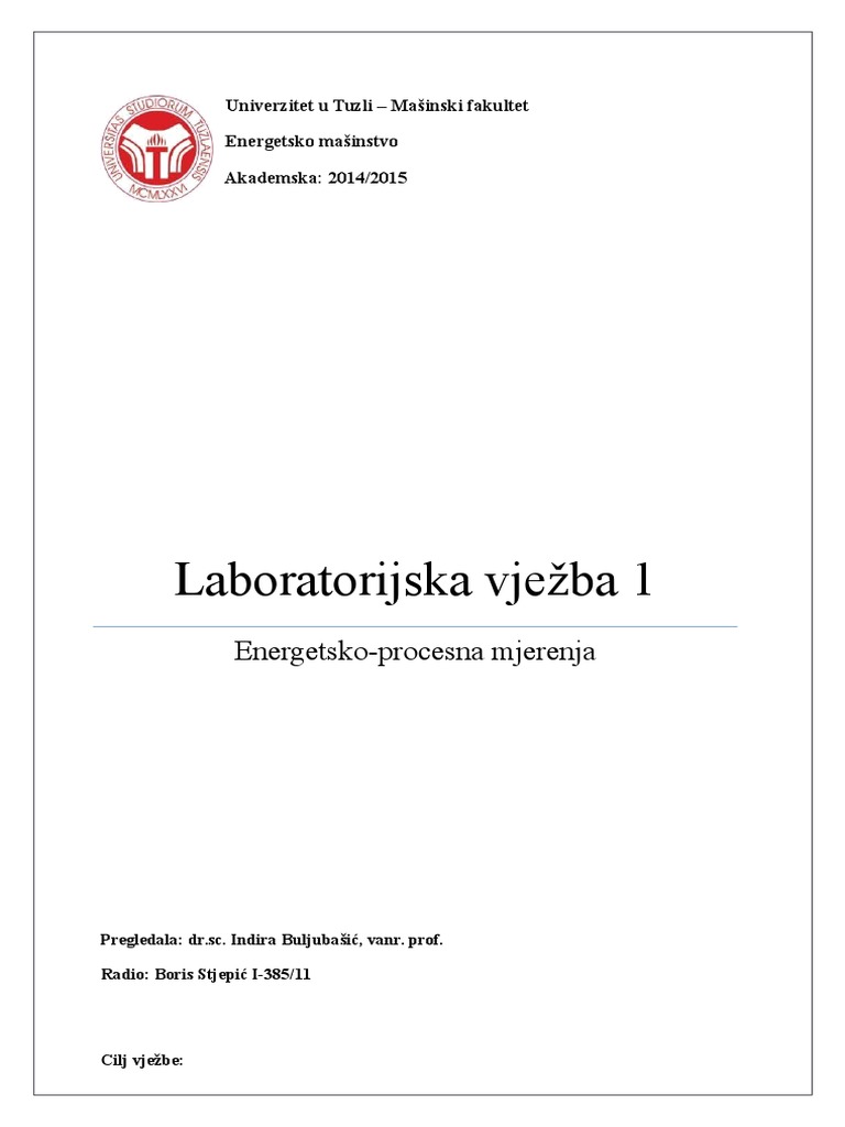 Laboratorijska Vjezba 1 | PDF