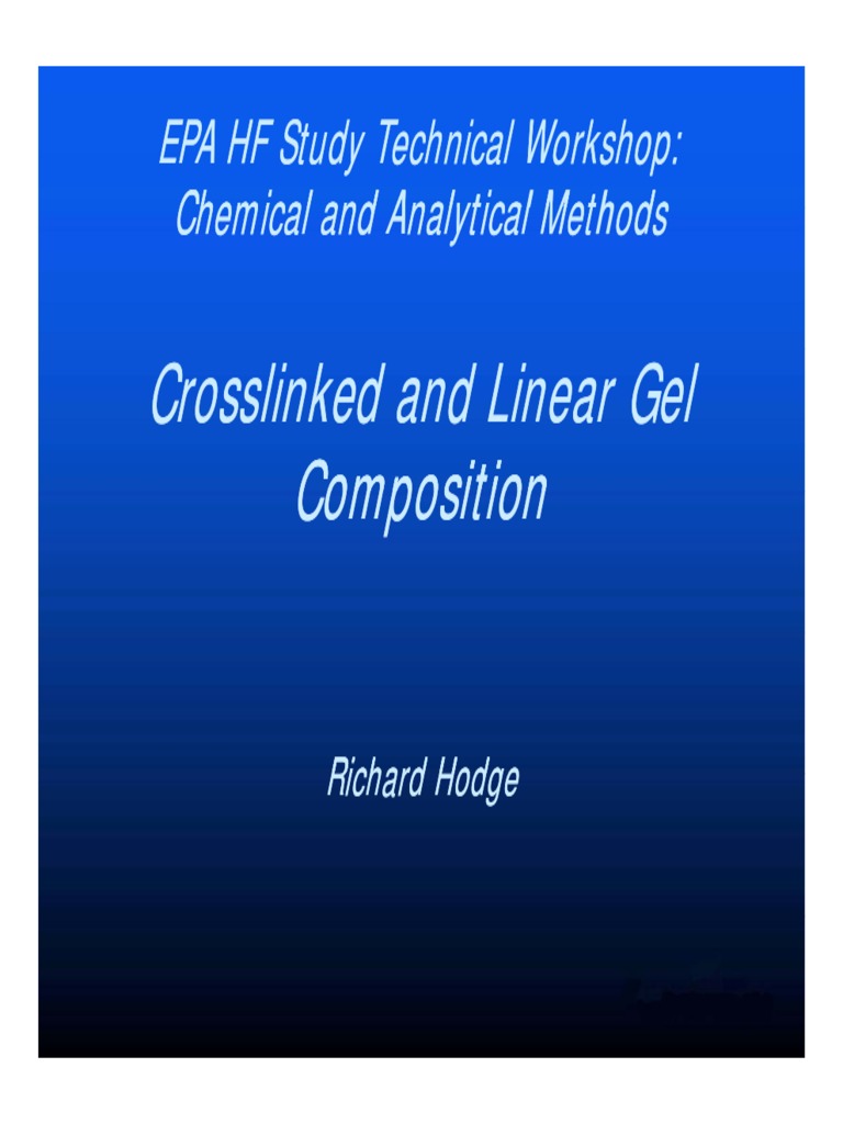 Crosslinked and Linear Gel Composition | PDF | Zirconium | Hydraulic ...