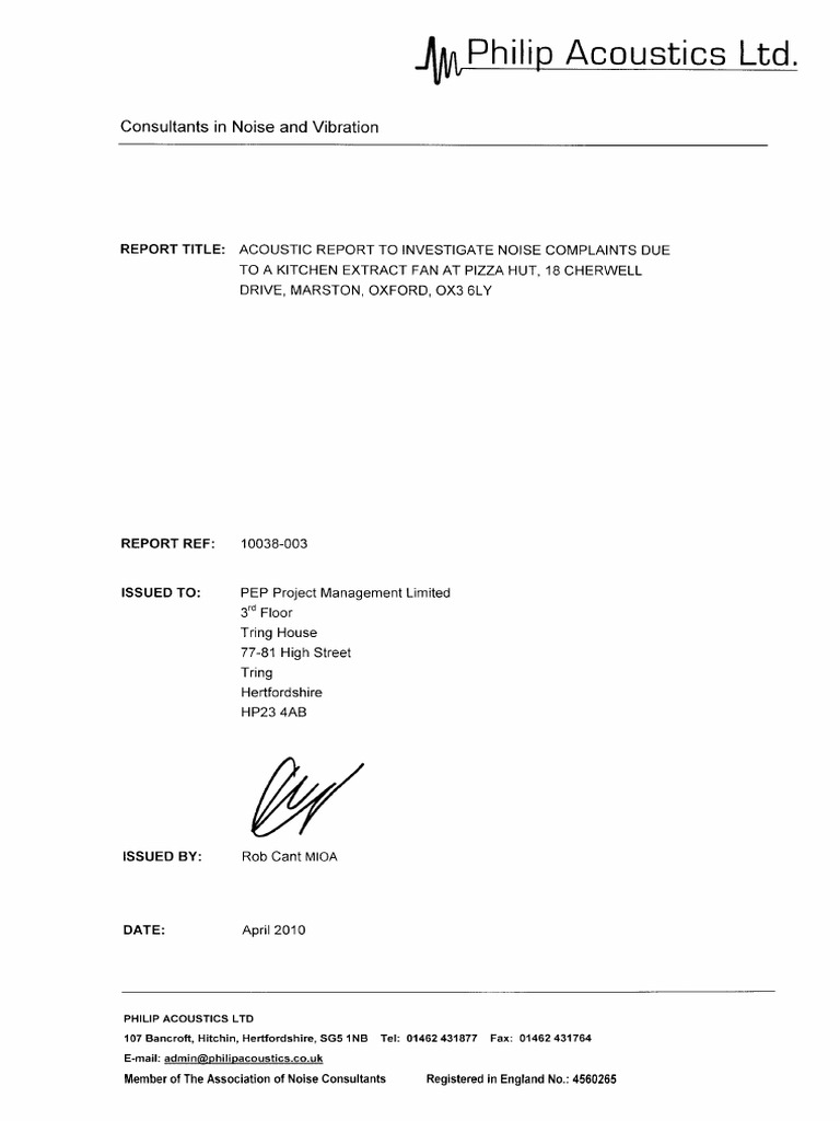 Acoustic Report PDF | PDF | Noise | Oscillation