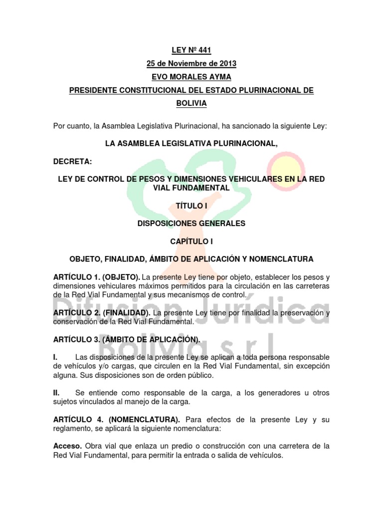 Ley441 304 | PDF | Eje | La carretera
