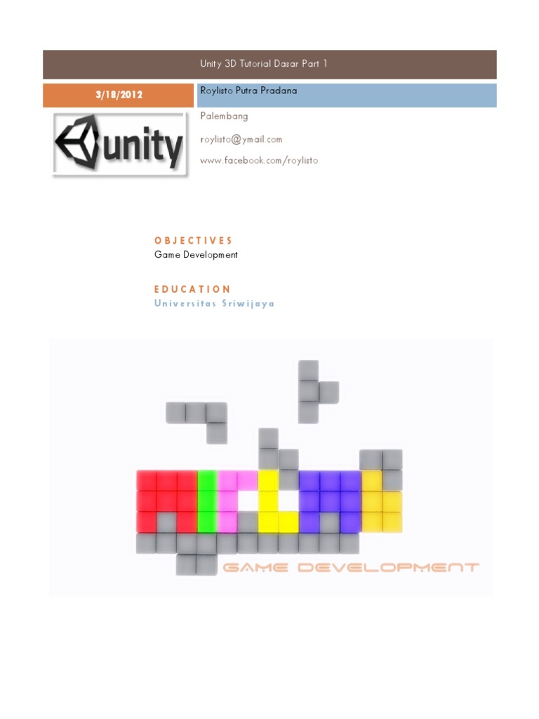 Unity 3d Tutorial Dasar | PDF | Game & Aktivitas