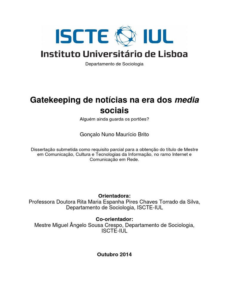 Gatekeeping News in The Age of Social Media | PDF | Rede mundial de ...