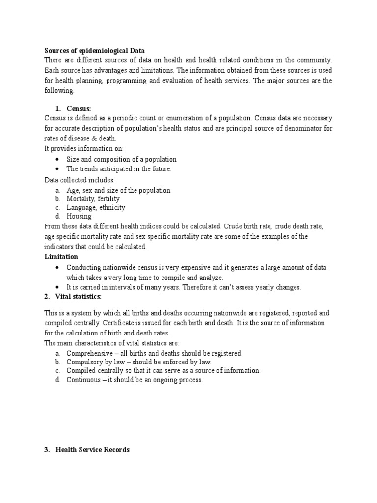 Sources of Epidemiological Data | Download Free PDF | Hiv/Aids ...