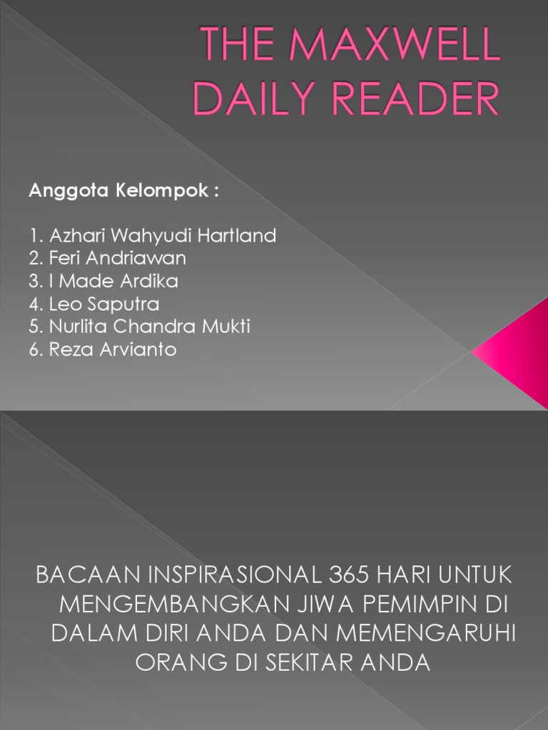 The Maxwell Daily Reader | PDF