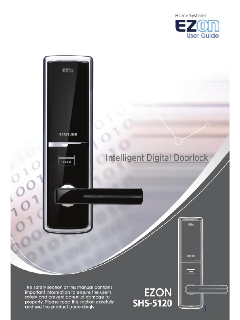 SHS 5120 Samsung Ezon Incuietoare Cititor Cartele Cod Manual Instalare | PDF | Remote Control ...