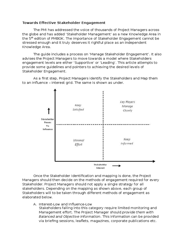 Towards Effective Stakeholder Engagement Pdf Stakeholder Corporate