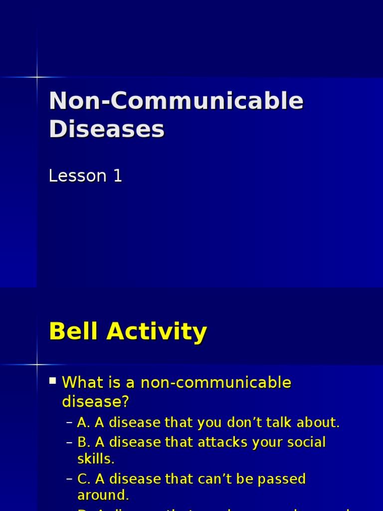 Non-Communicable Diseases ALL Lessons | PDF | Non Communicable Disease ...