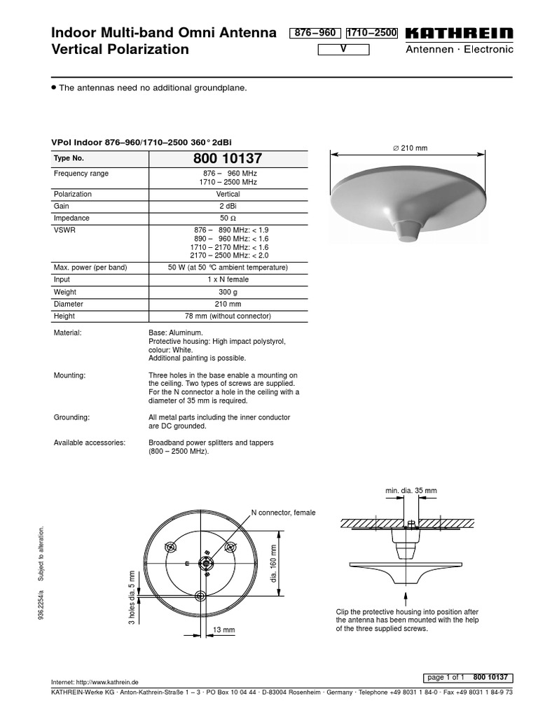 Indoor Antenna - Katherien | PDF