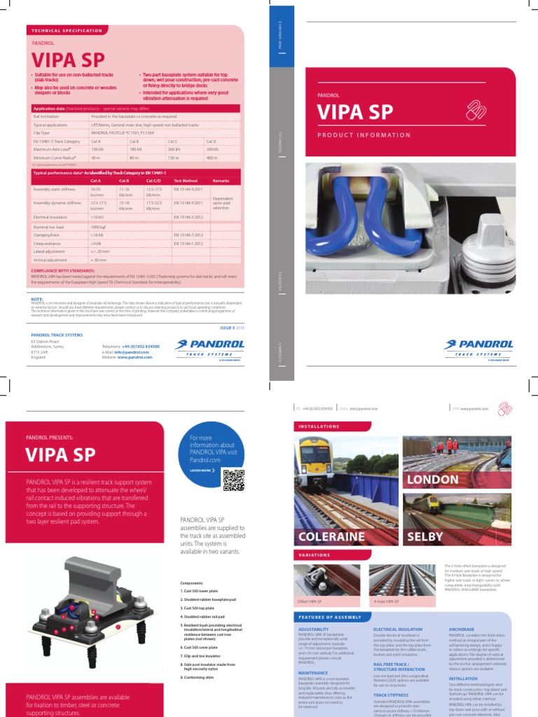 Pandrol VIPA SP Track System Guide | PDF | Track (Rail Transport ...