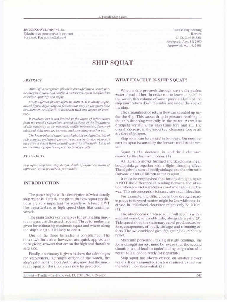 Ship Squat | PDF | Ships | Tide