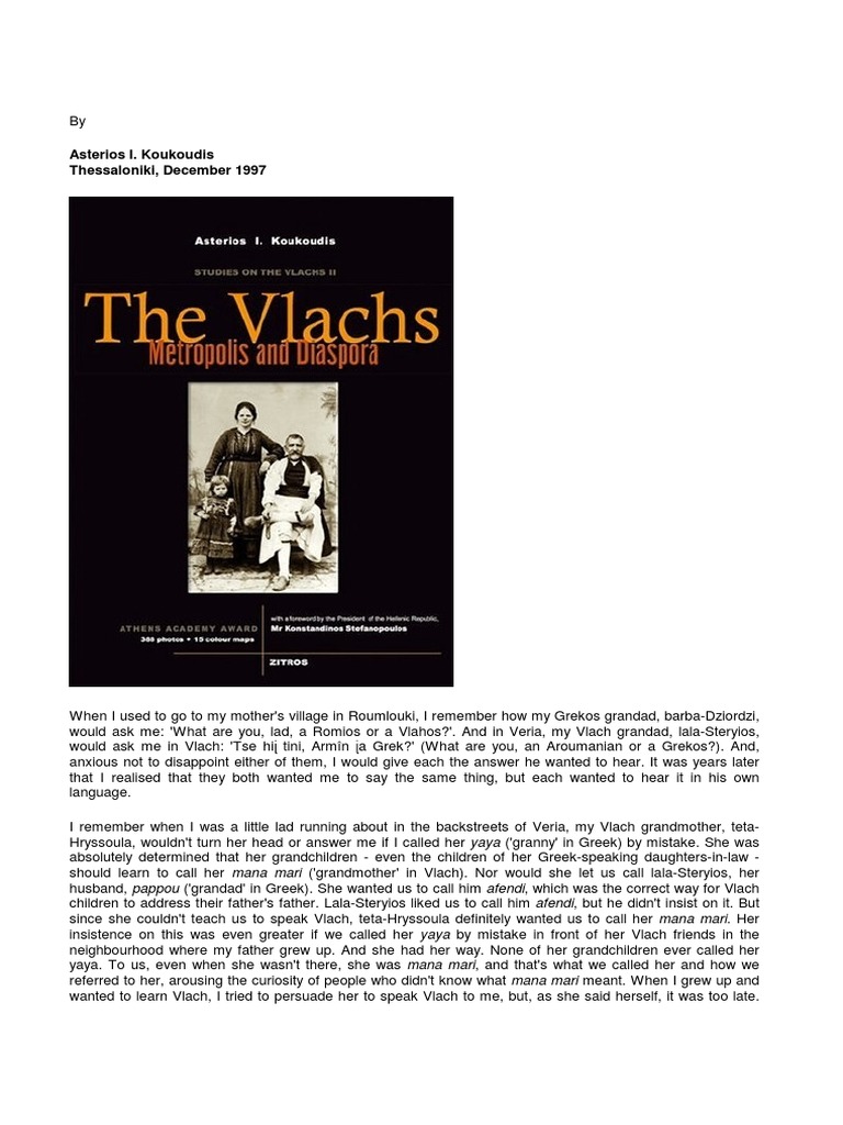 The Vlachs | PDF | Social Science