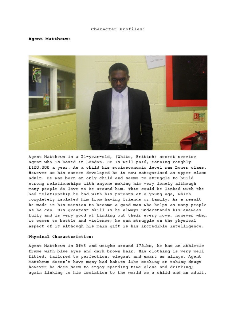 Character Profile | PDF | Security Hacker | Adolescence