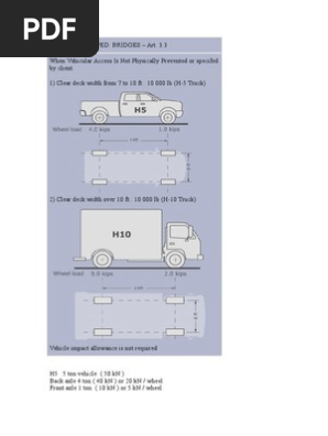 Aashto Standard Vehicle Dimensions Performance Of Highway Bridge