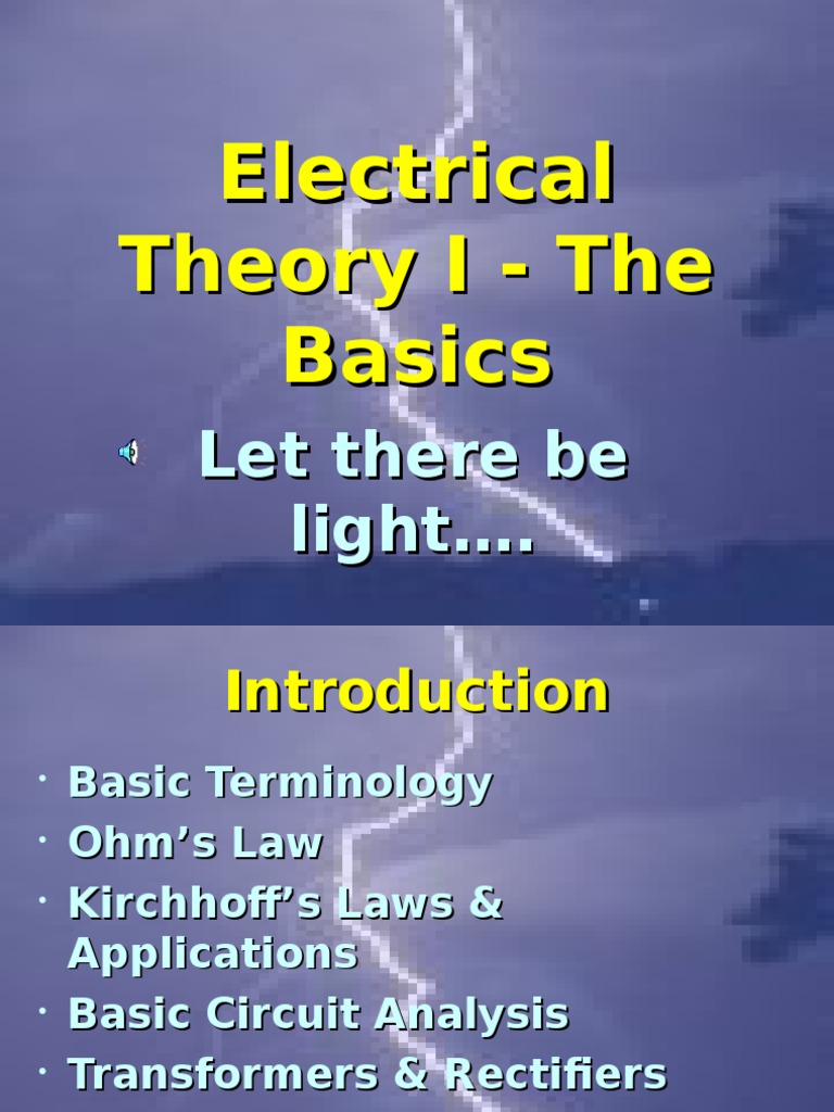 Basic Electrical Theory Overview | PDF | Science & Mathematics | Computers