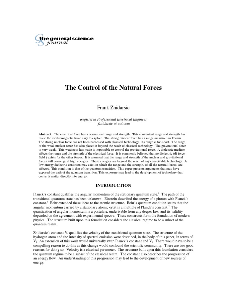 Harnessing Natural Forces for Energy | PDF | Quantum Mechanics | Electron