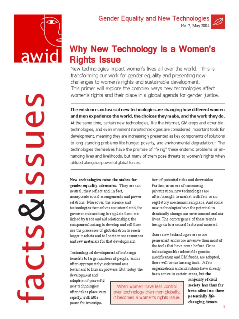 Why New Technology Is A Women's Rights Issue Facts Issues 7 | PDF | In ...