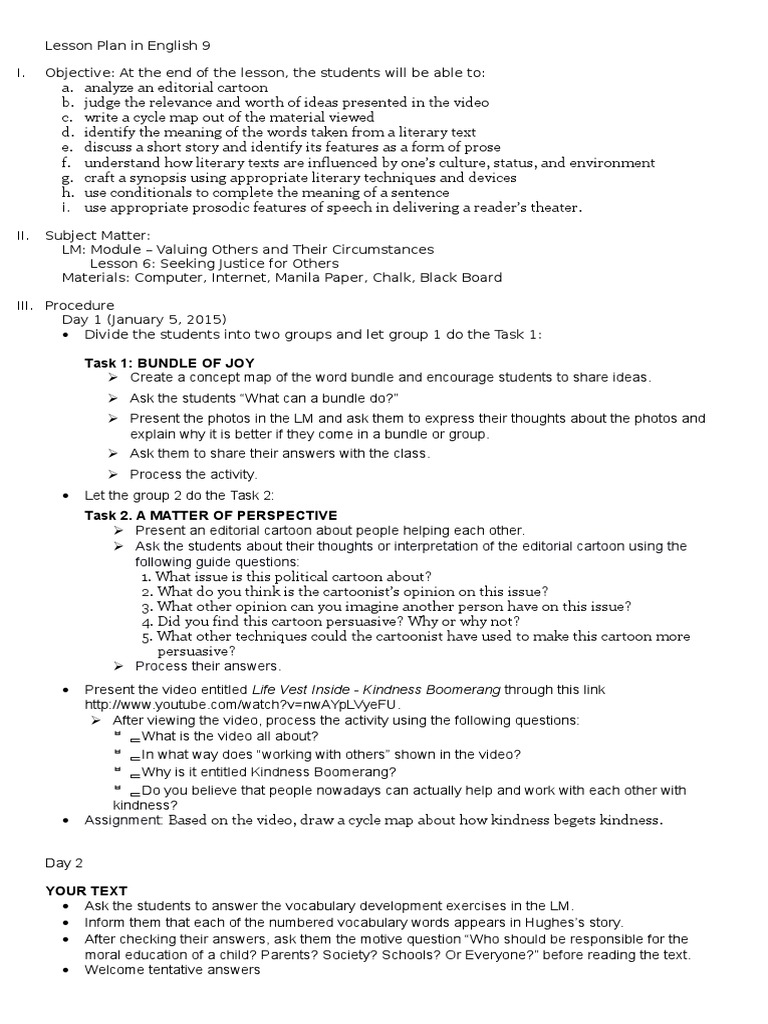 Lesson Plan | PDF | Question | Lesson Plan