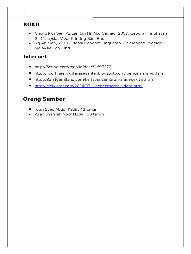 Rujukan Folio Geografi | PDF