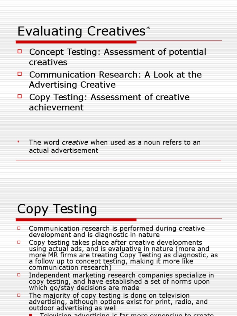 Copy Testing | PDF | Advertising | Television Advertisement