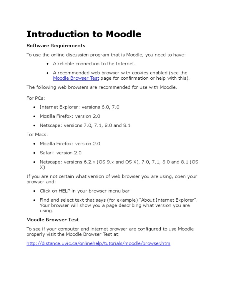Moodle Tutorial | PDF | Internet Forum | Internet Explorer