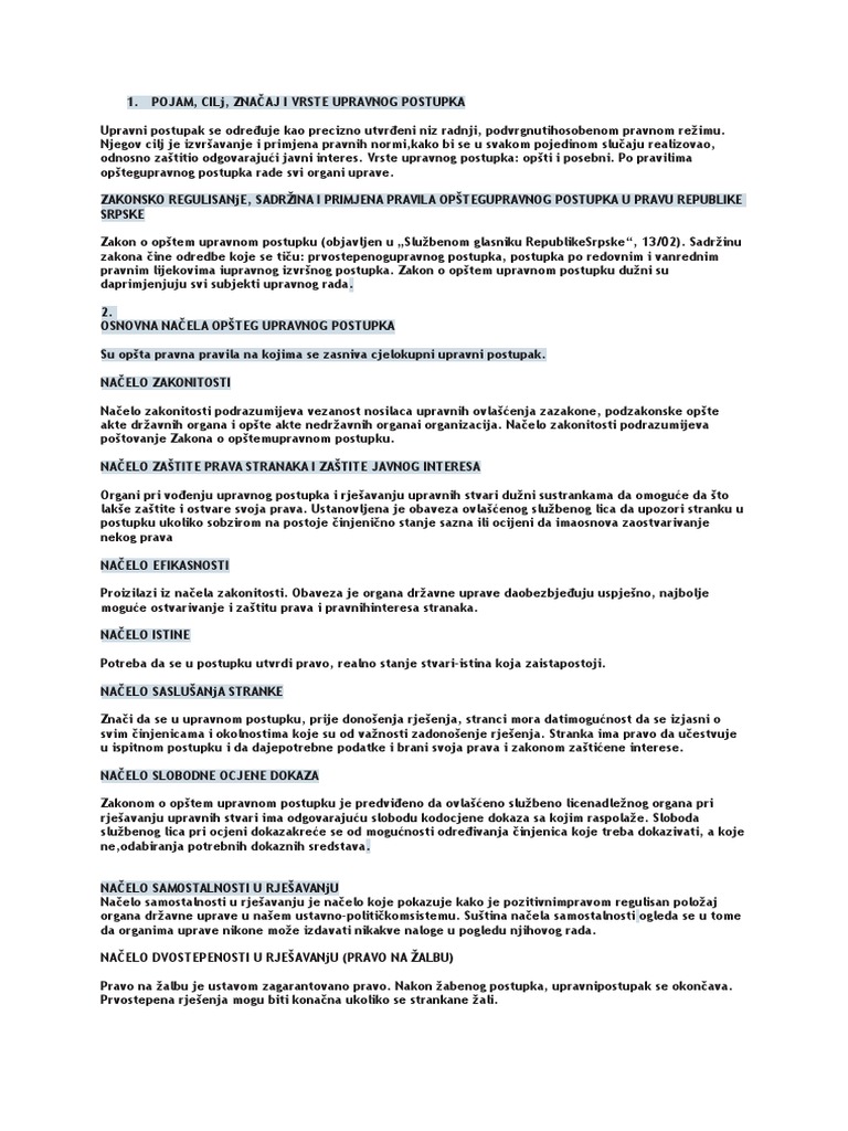 Upravni Postupak U Pravu | PDF