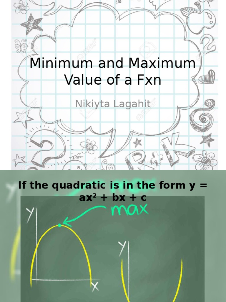 Minimum and Maximum Value of A FNX | PDF | Maxima And Minima ...