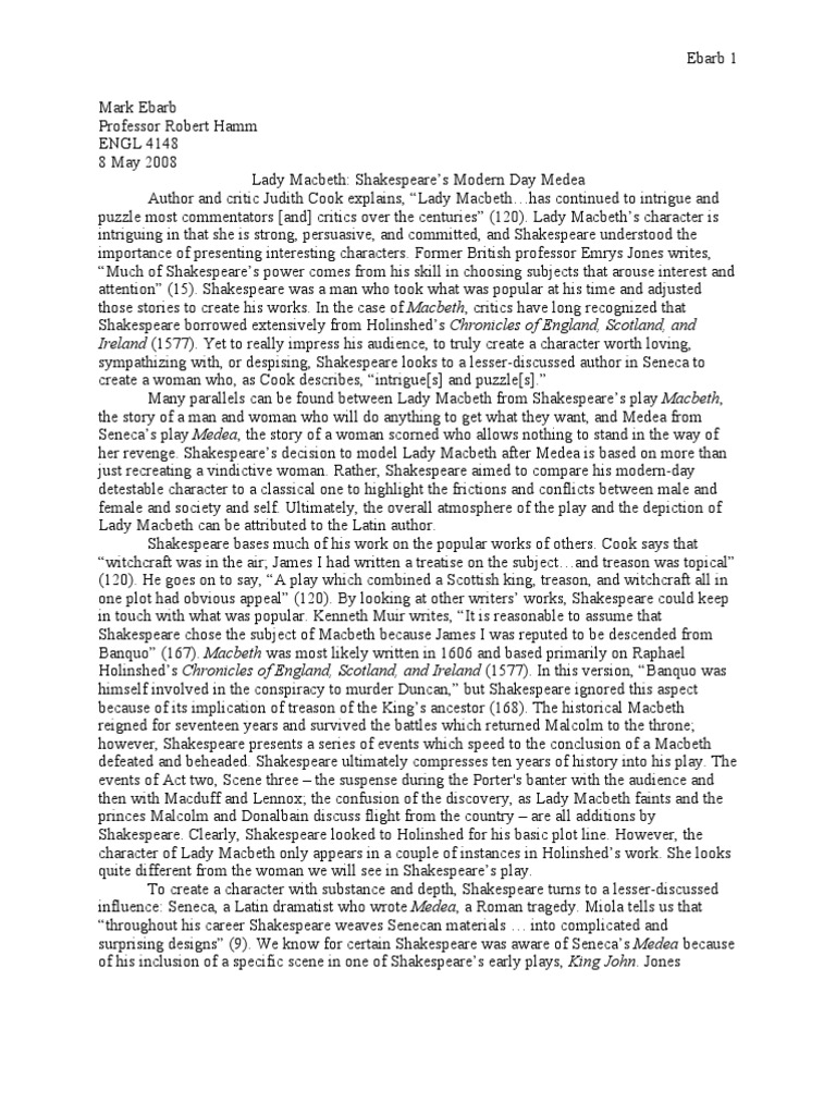 Lady Macbeth vs. Medea | PDF | Macbeth