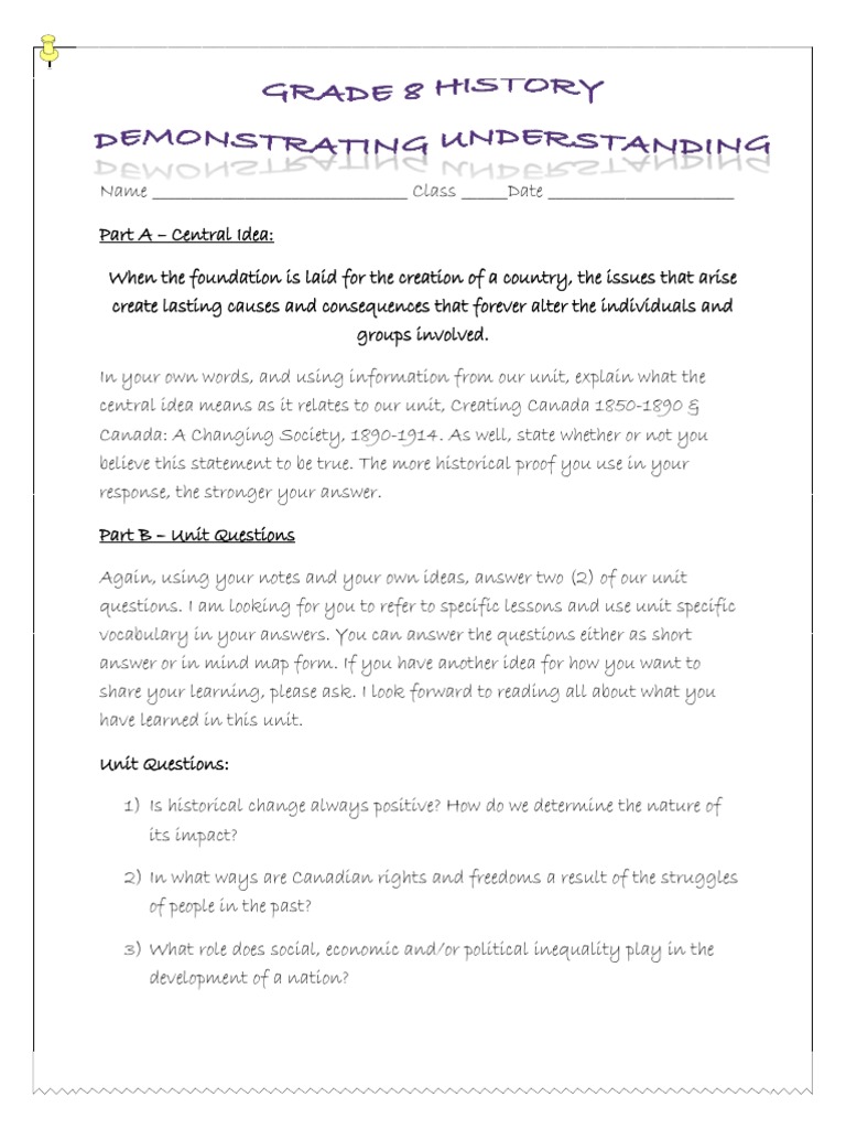 Grade 8 History Assessment Guide | PDF | Educational Assessment | Knowledge