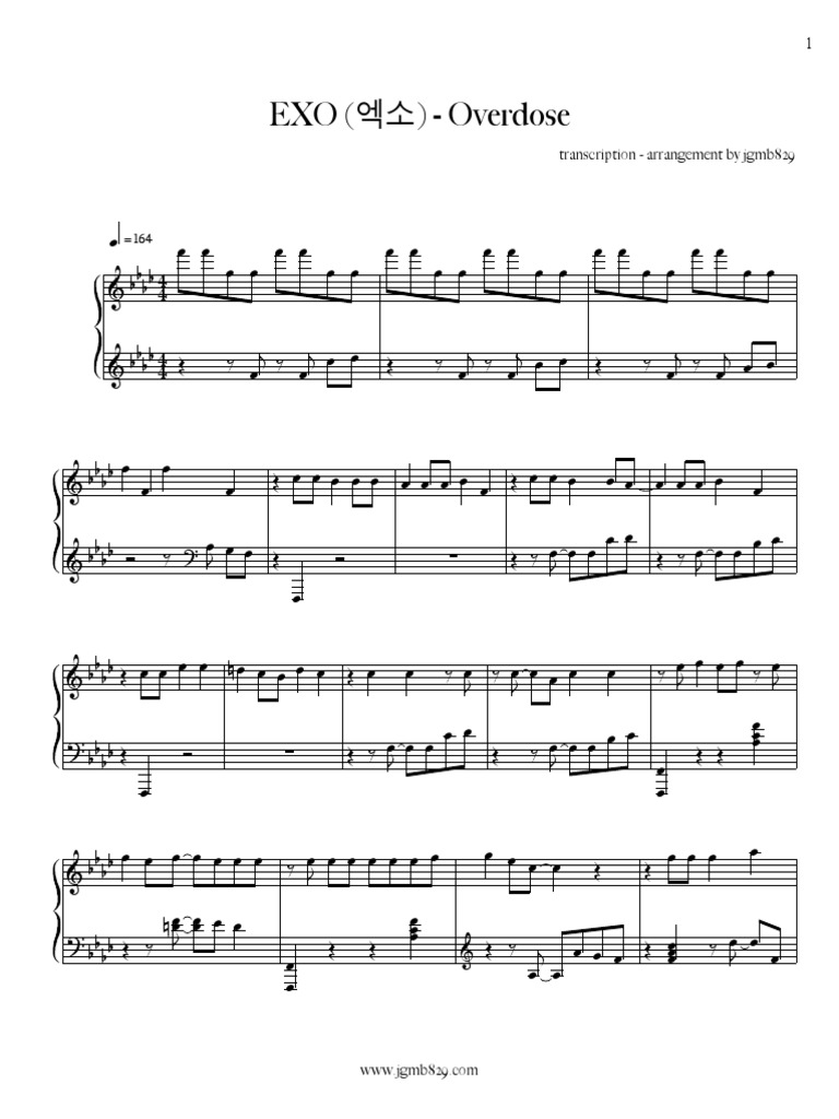 Exo Overdose Piano | PDF | Career & Growth | Home & Garden