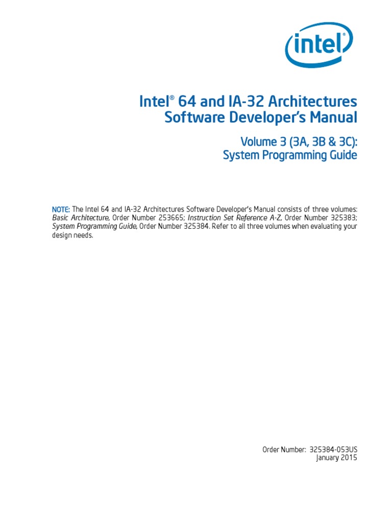 64 Ia 32 Architectures Software Developer System Programming Manual ...
