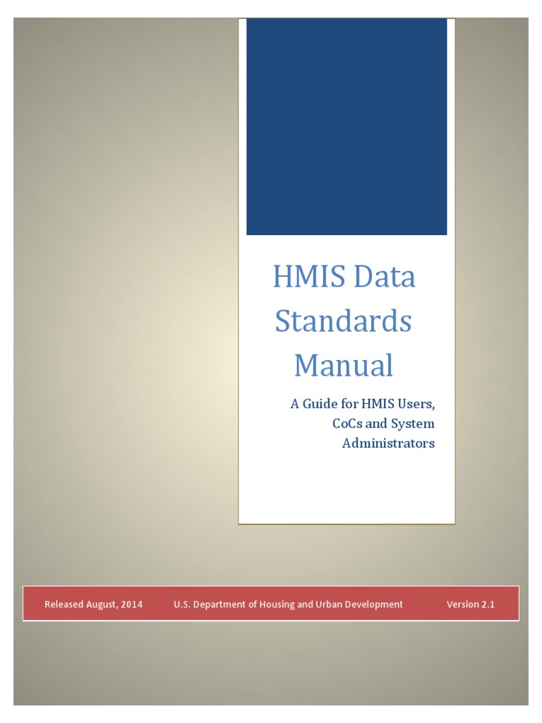 HMIS-Data-Standards-Manual.pdf | Homelessness | Metadata