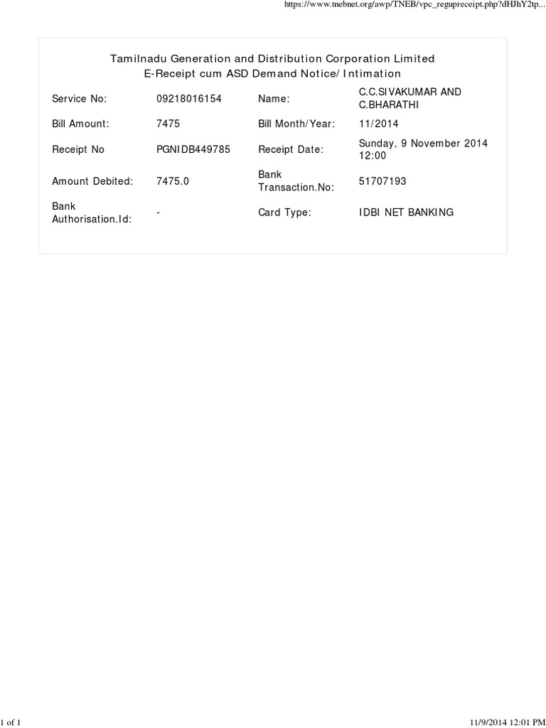 TNEB Bill Payment 09-11-2014.Png | PDF