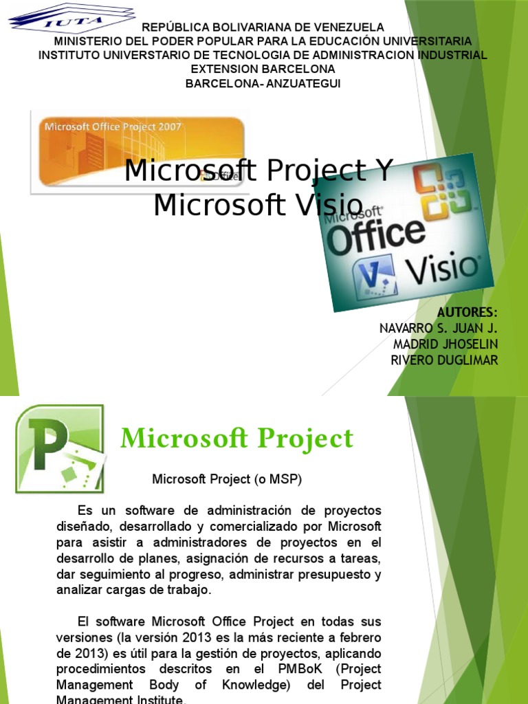Microsoft Project y Visio: Guía Básica | PDF | Software | Microsoft