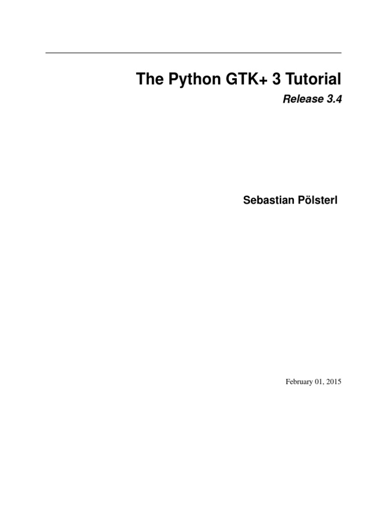 Python GTK 3 Tutorial | PDF | Hyperlink | Character Encoding
