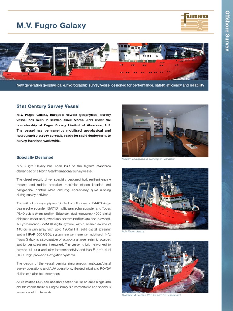 Fugro Galaxy Brochure | PDF | Sonar | Water Transport