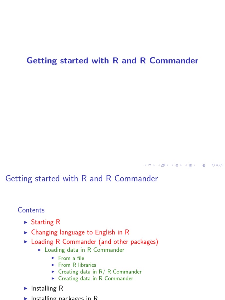 Getting Started With R and R Commander | PDF | Command Line Interface ...
