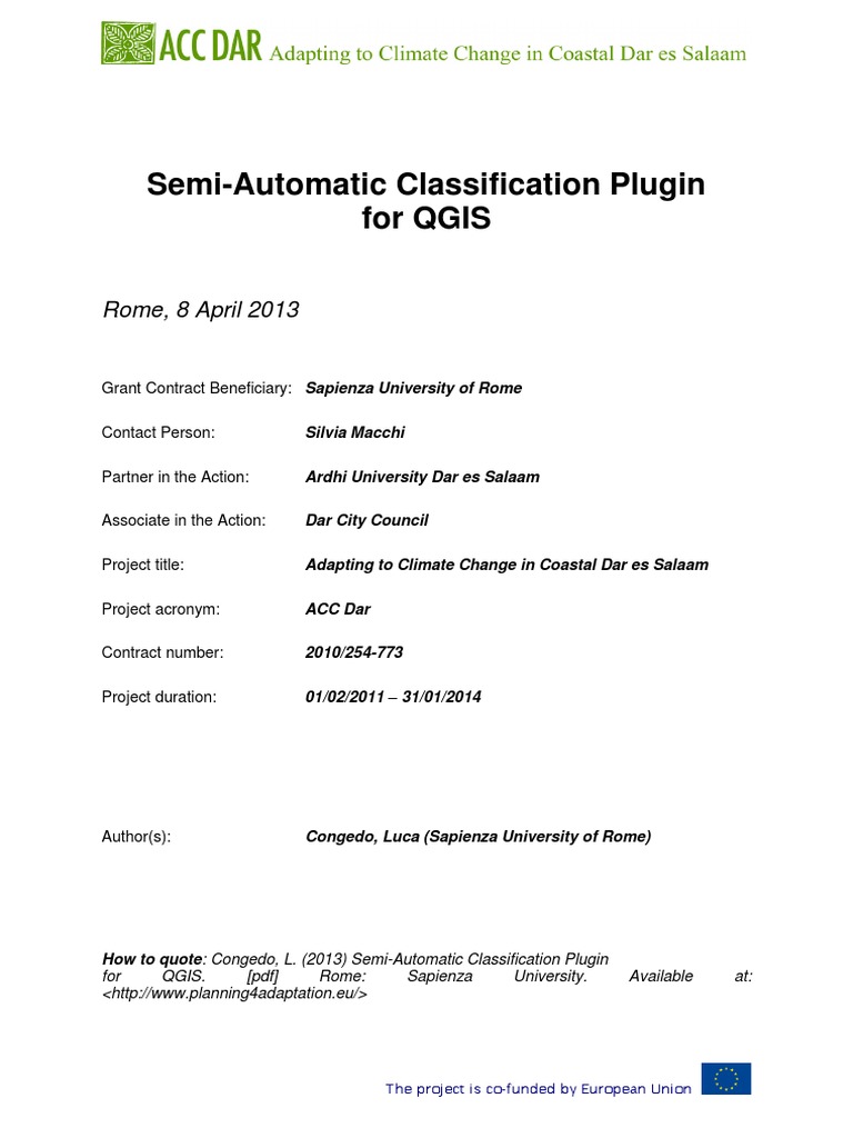 Semi-Automatic Classification Plugin For QGIS PDF | PDF | Statistical ...