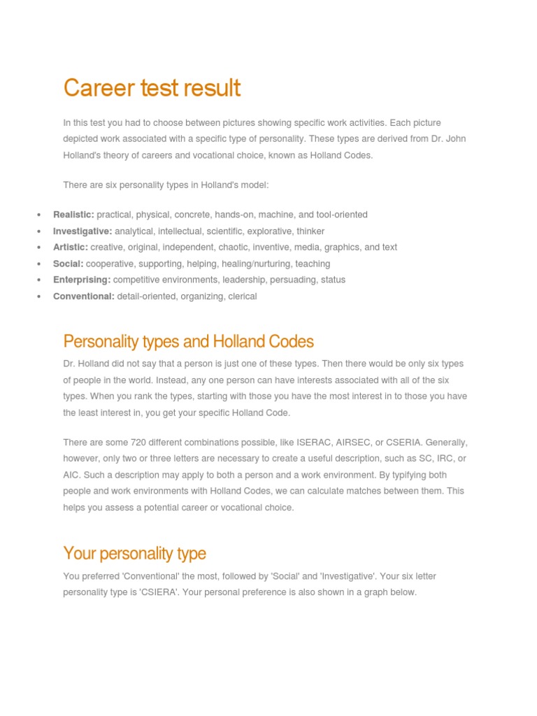 Riasec Career Test | PDF | Libraries | Employment