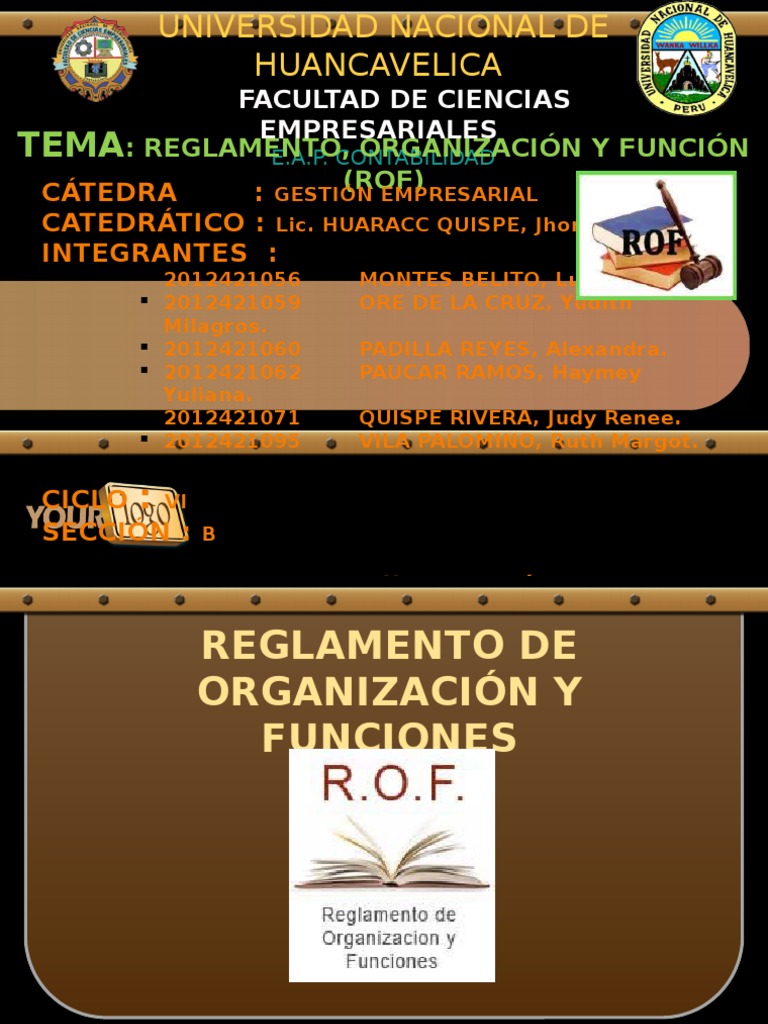 Reglamentos de Organización y Funciones Rof | PDF | Regulación | Administración Pública
