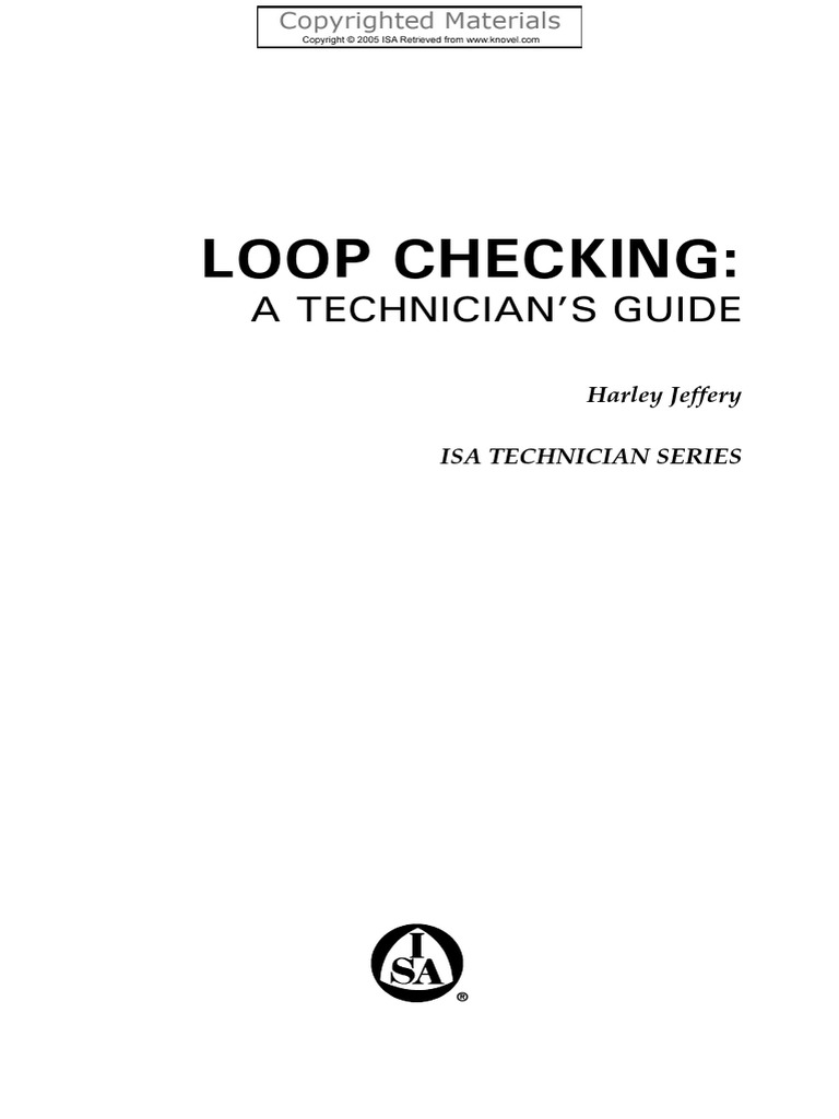Loop Checking Technicians Guide | PDF | Control System | Standard Deviation