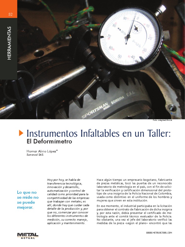Deformimetro | PDF | Calibración | Medición