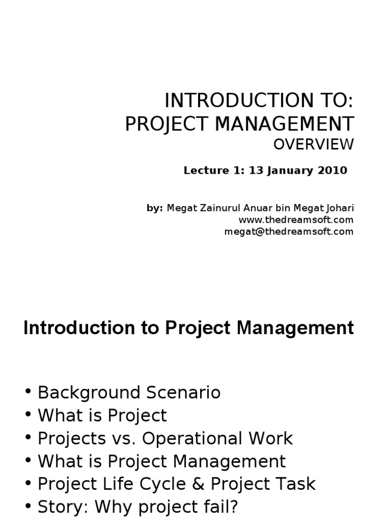 Project Management Introduction | PDF | Project Management | Business