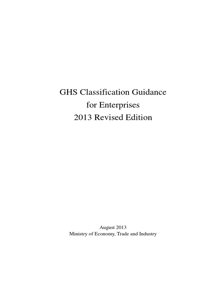 GHS CLASSIFICATION GUIADANCE FOR ENTERPRISES - Ministry of Economy ...
